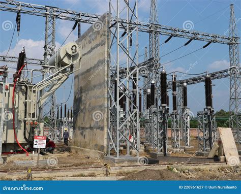 Construction Of High Voltage Distribution Substations Editorial Photo 220961627