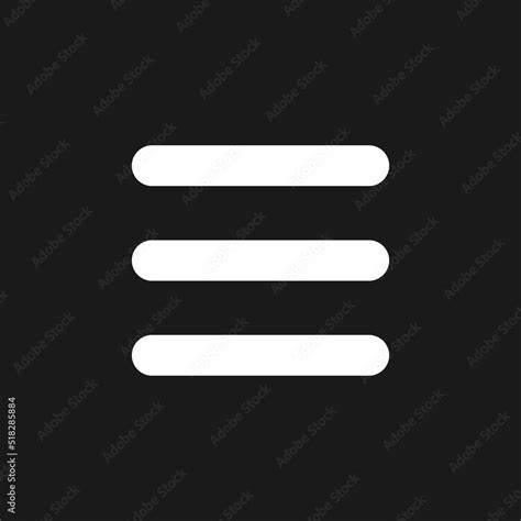 Hamburger Like Menu Dark Mode Glyph Ui Icon Three Lines More Options