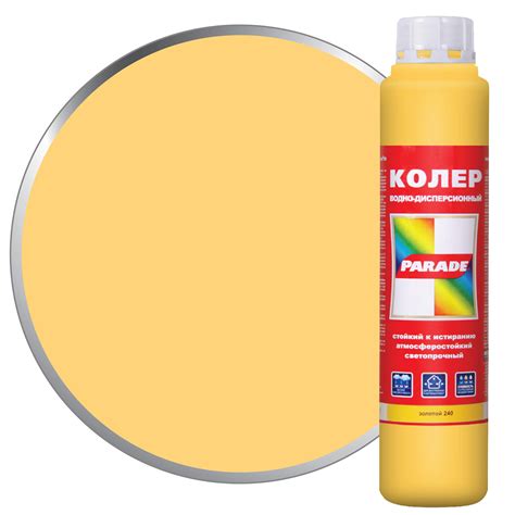Колер краска Parade Classic №240 золотая 0,75 л — купить в Петровиче в ...
