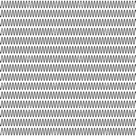 Seamless Geometry Pattern Wave Line And Wavy Zigzag Lines Black Wavy Sinus Curve Line Print