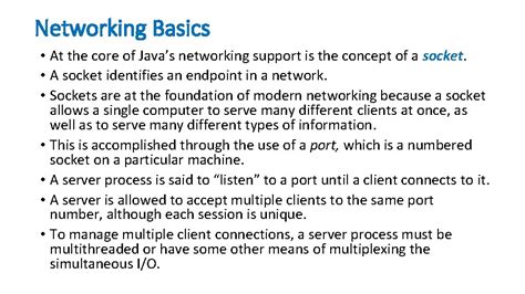 Networking Networking Basics At The Core Of Javas