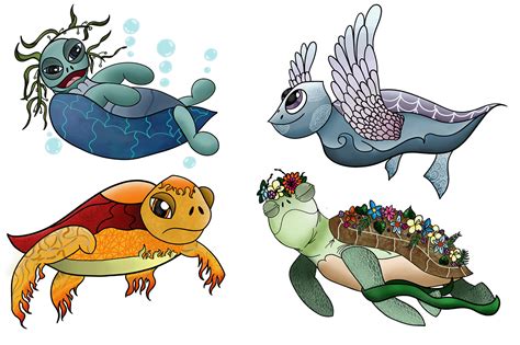 Elemental Sea Turtles On Behance