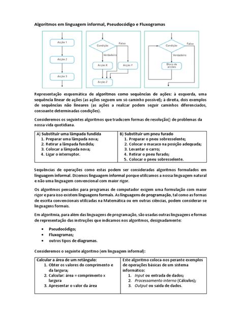 Algoritmos E Fluxogramas Pdf Algoritmos Linguagem De Programação