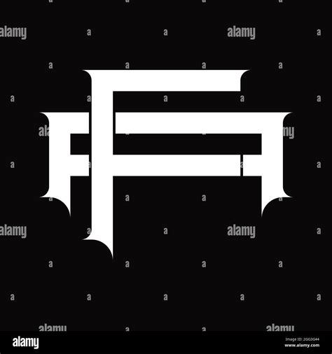 Af Logo Monogram With Vintage Overlapping Linked Style On White Design Template Stock Vector