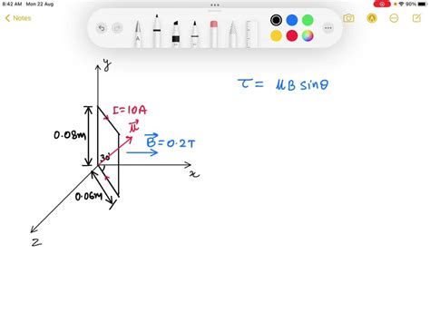 solved a rectangular loop has sides of length 0 06 m and 0 08 m the
