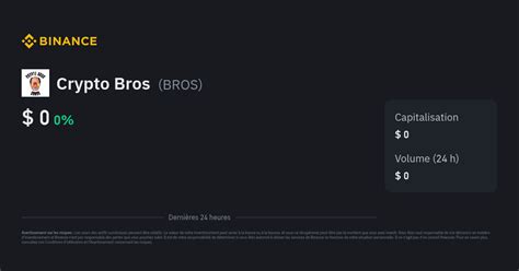 Cours Actuel Pour Crypto Bros Cours En Direct Capitalisation Et