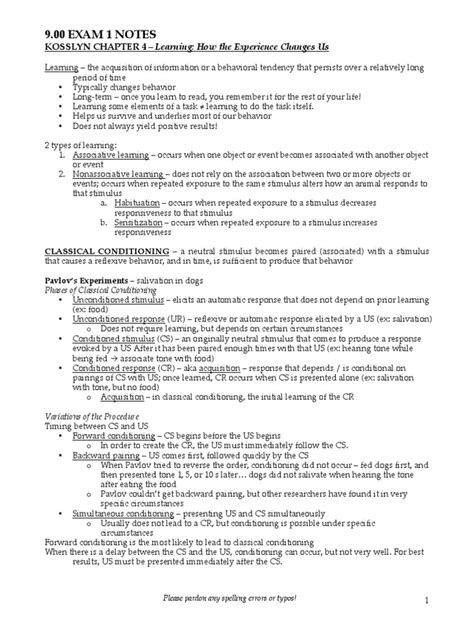 Mit Reviewer Learning Conditioning Pdf Classical Conditioning