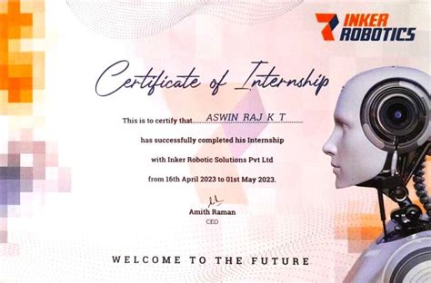 Aswin Raj Kt On Linkedin Internship Opportunity Future