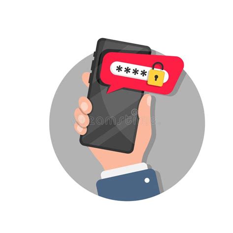 Password Protection Icon In Flat Style Authentication Vector Illustration On Isolated
