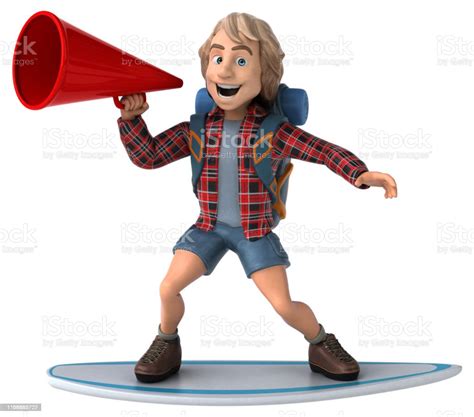 남자 솔로 여행 배낭 3d 일러스트 3차원 형태에 대한 스톡 사진 및 기타 이미지 3차원 형태 가방 관광객 Istock