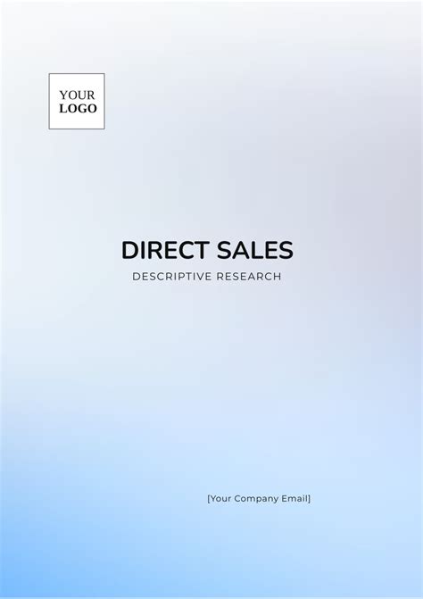 Free Direct Sales Descriptive Research Template To Edit Online