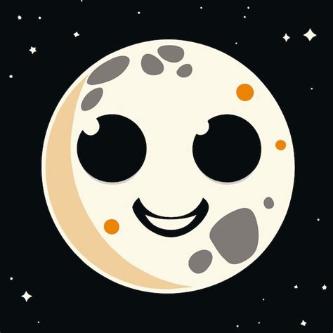 Premium Vector Moon Cute Background Art Hi