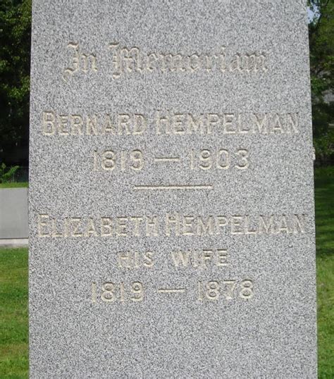 Bernhard H Hempelman 1819 1903 Find A Grave Memorial