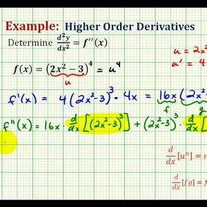 Ex 5: Determine Higher Order Derivatives Requiring the Product Rule and Chain Rule | Physics ...