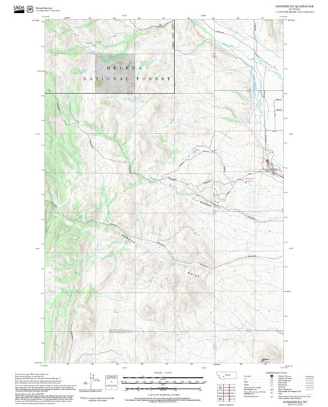 2025 Forest Service Topo Map Of Radersburg Montana Mytopo Map Store