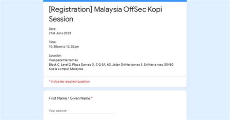 offsec on linkedin [registration] malaysia offsec kopi session