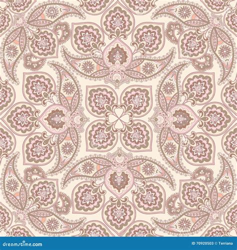 Flourish Tiled Pattern Abstract Floral Geometric Seamless Oriental