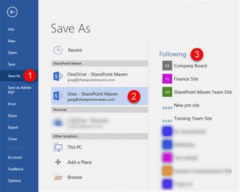 How To Easily Save To SharePoint From Word Excel And PowerPoint Also Known As Save As