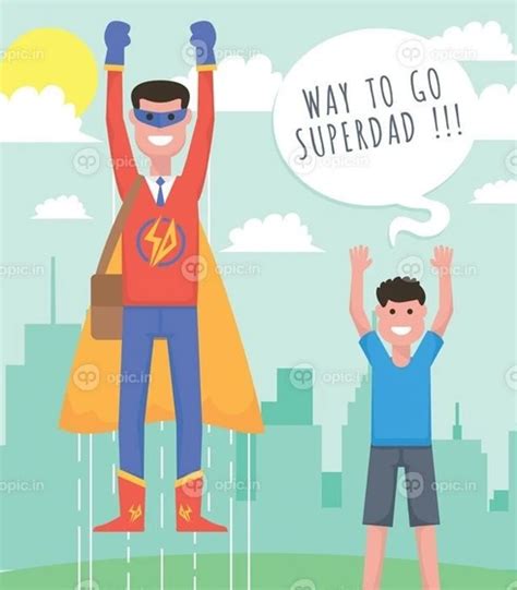 خرید و قیمت دانلود وکتور تصویر پسری که به پدر ابرقهرمانش در حال پرواز