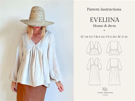 Digital Sewing Pattern Digital Sewing Patterns For Women Shirt Sewing