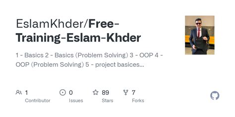 Github Eslamkhderfree Training Eslam Khder 1 Basics 2 Basics Problem Solving 3 Oop 4