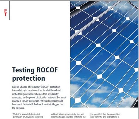Relay Protectin Testing Rocof And Iec 60255 181 Download Scientific Diagram