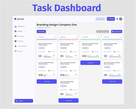 Premium Vector Task Schedule Dashboard Ui Kit