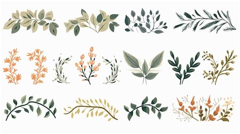 Elegant Vintage Floral Frames And Foliate Borders Premium Ai