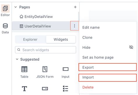reuse application entities appsmith