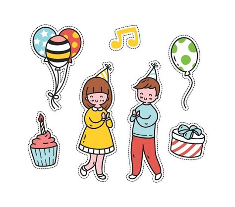 Premium Vector Set Of Cute Patch Isolated On White Background