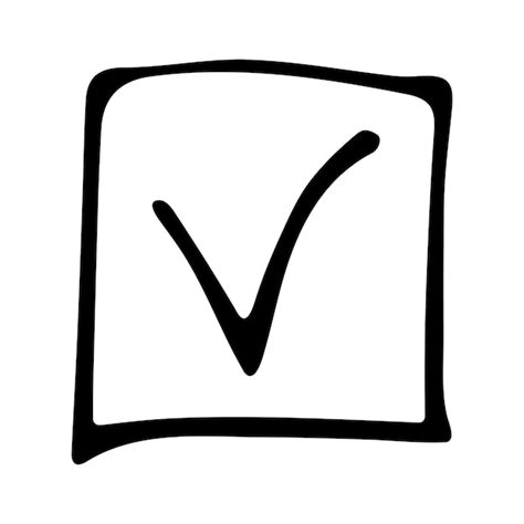 Premium Vector Hand Drawn Check Mark Illustration Marker Right Sign