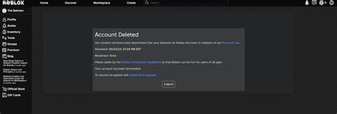 Very Weird Account Deletion Platform Usage Support Developer Forum Roblox