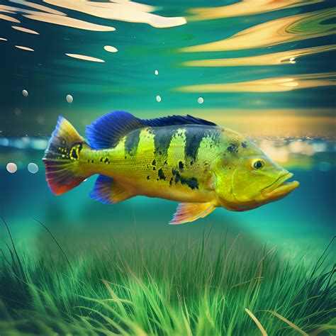 Tiger Largemouth Bass Micropterus Sp Predatory Fins