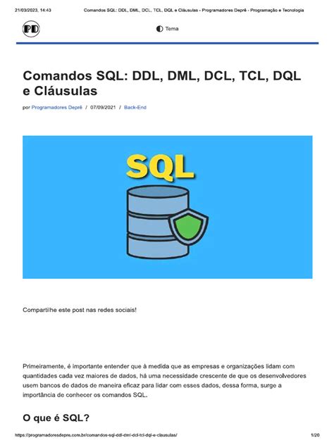 Comandos Ddl Dtl Dml Dql Pdf