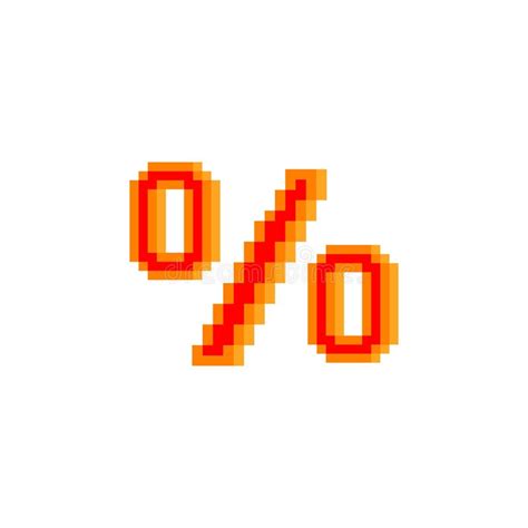Percentage Icon With Pixel Art Stock Vector Illustration Of Points Blue 275032492