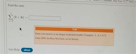 Solved Find The Sum N Find The Sum Chegg Com