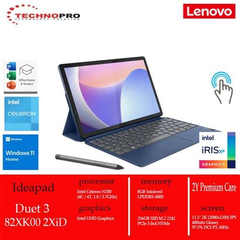 Promo Lenovo Ideapad Duet Ian Xid Intel Celeron N Intel Uhd