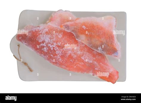 Raw Grouper In Plate Isolated On White Background Ready To Cooking