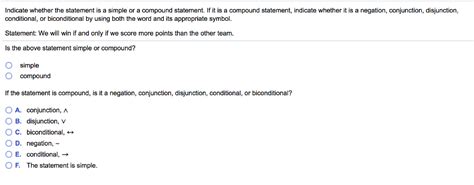 Solved Indicate Whether The Statement Is A Simple Or A Chegg Com