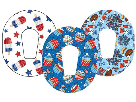 Glucomart Premium Dexcom G6 Patches Forth Of July Dexcom Patch 3 Pack