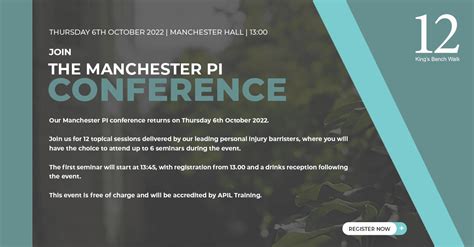 Manchester Pi Conference 12 Kings Bench Walk