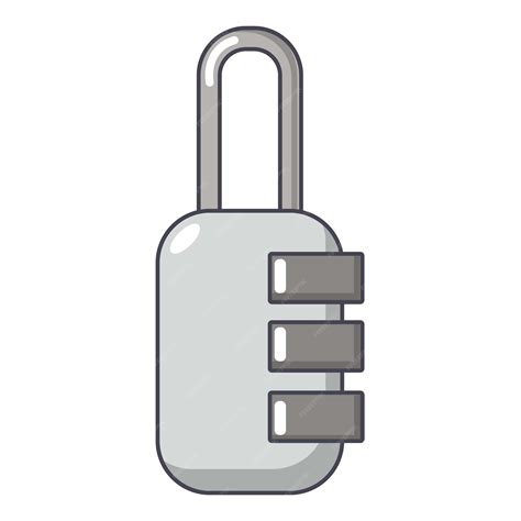 Premium Vector Lock Combination Icon Cartoon Illustration Of Lock