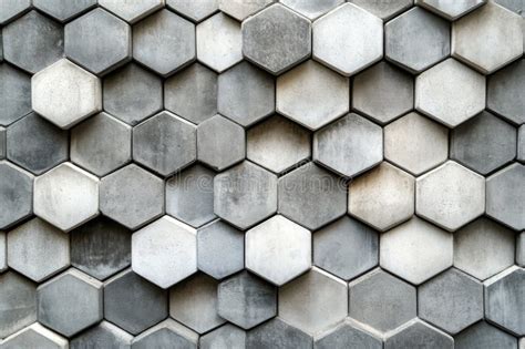 Hexagonal Concrete Block Wall Stock Image Image Of Block Engineering