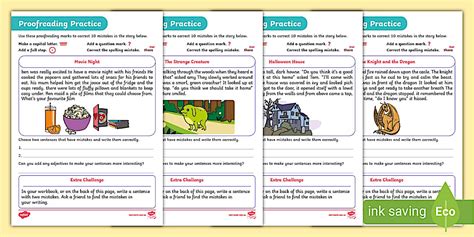 Proofreading Practice Worksheet Pack Professor Feito