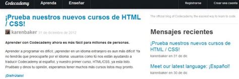 Nuevos Cursos De HTML Y CSS En Codecademy