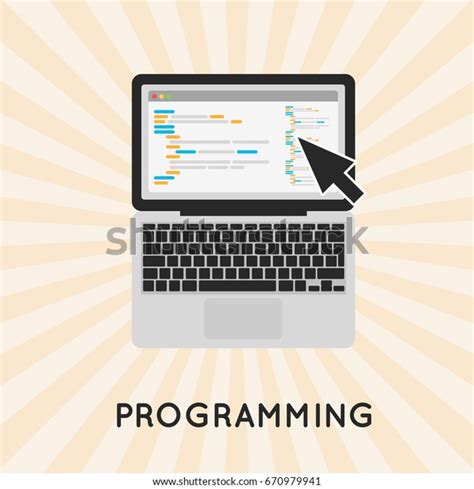 Coding Php Html On Laptop Computer Stock Vector Royalty Free 670979941 Shutterstock