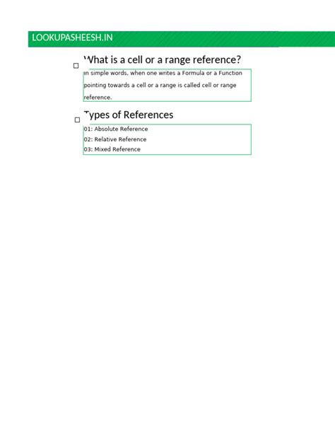 cell references pdf
