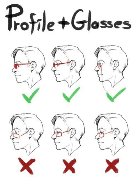 Glasses From The Side Drawing Tips Sketches Drawing Tutorial