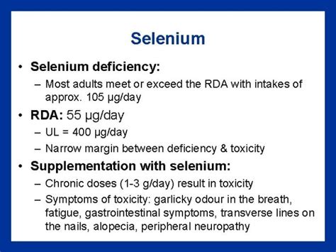 Selenium Poisoning