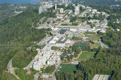 Aerial Photo Simon Fraser University Burnaby Mountain